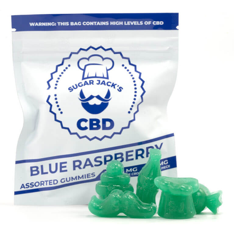 Sugar Jack's CBD Blue Raspberry Assorted Gummies - Cannabismo